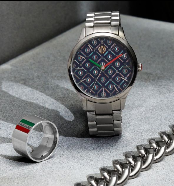 leather strap pairs perfectly with matching belt and shoes while bolder ...